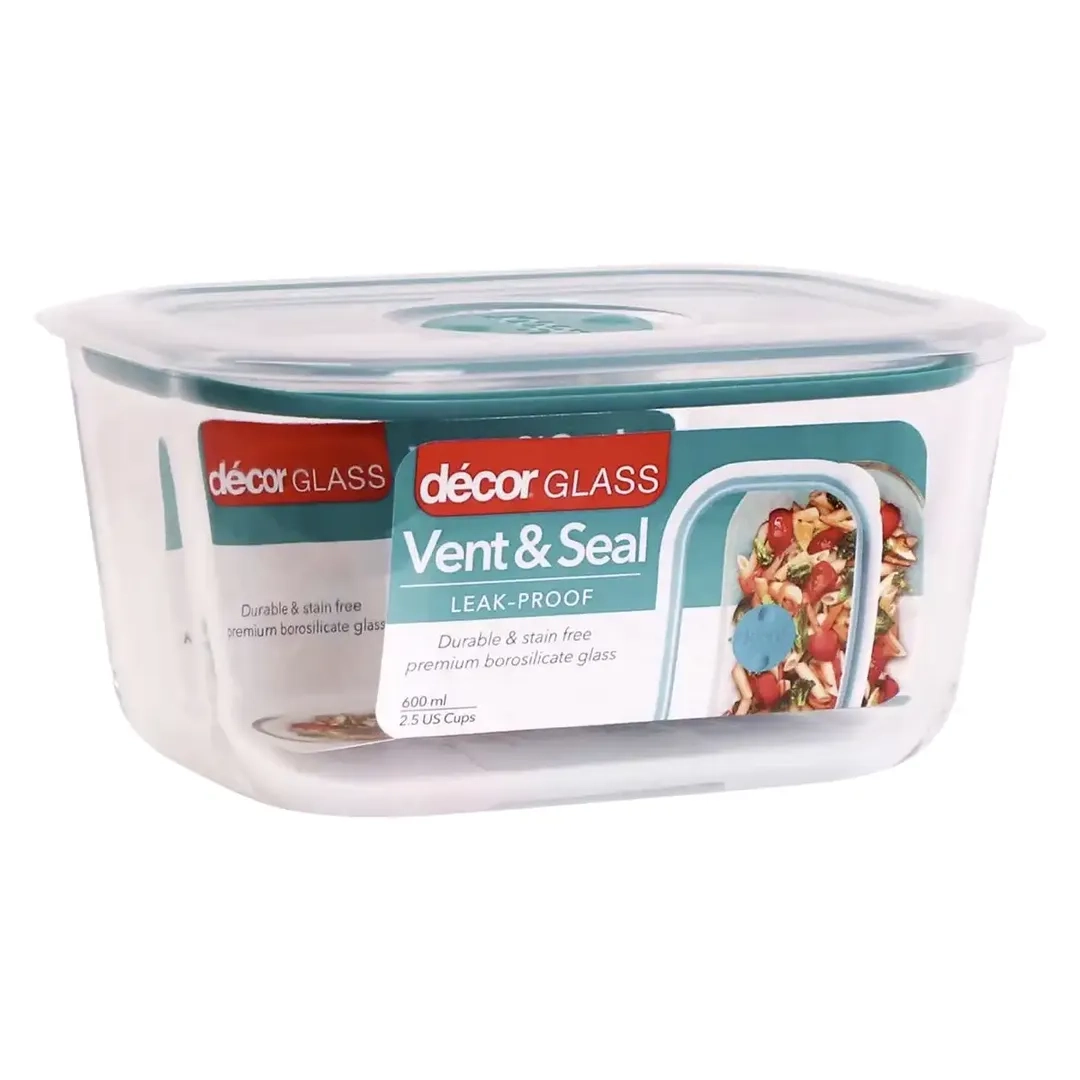 Vent & Seal Glass Food Container (600 Ml, Oblong) - ACE | Official ...
