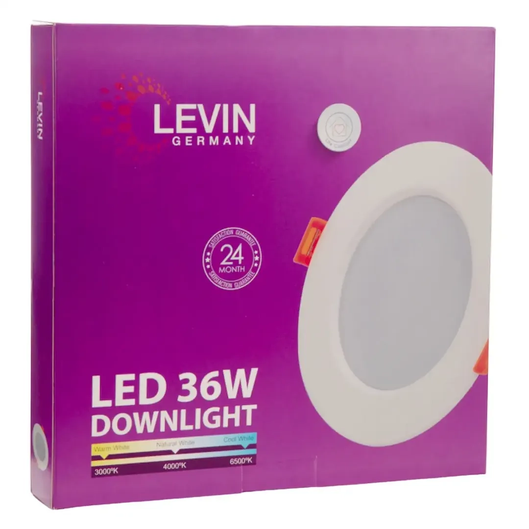 Levin LED Recessed Downlight (36 W, Cool White, 4000 K) - ACE